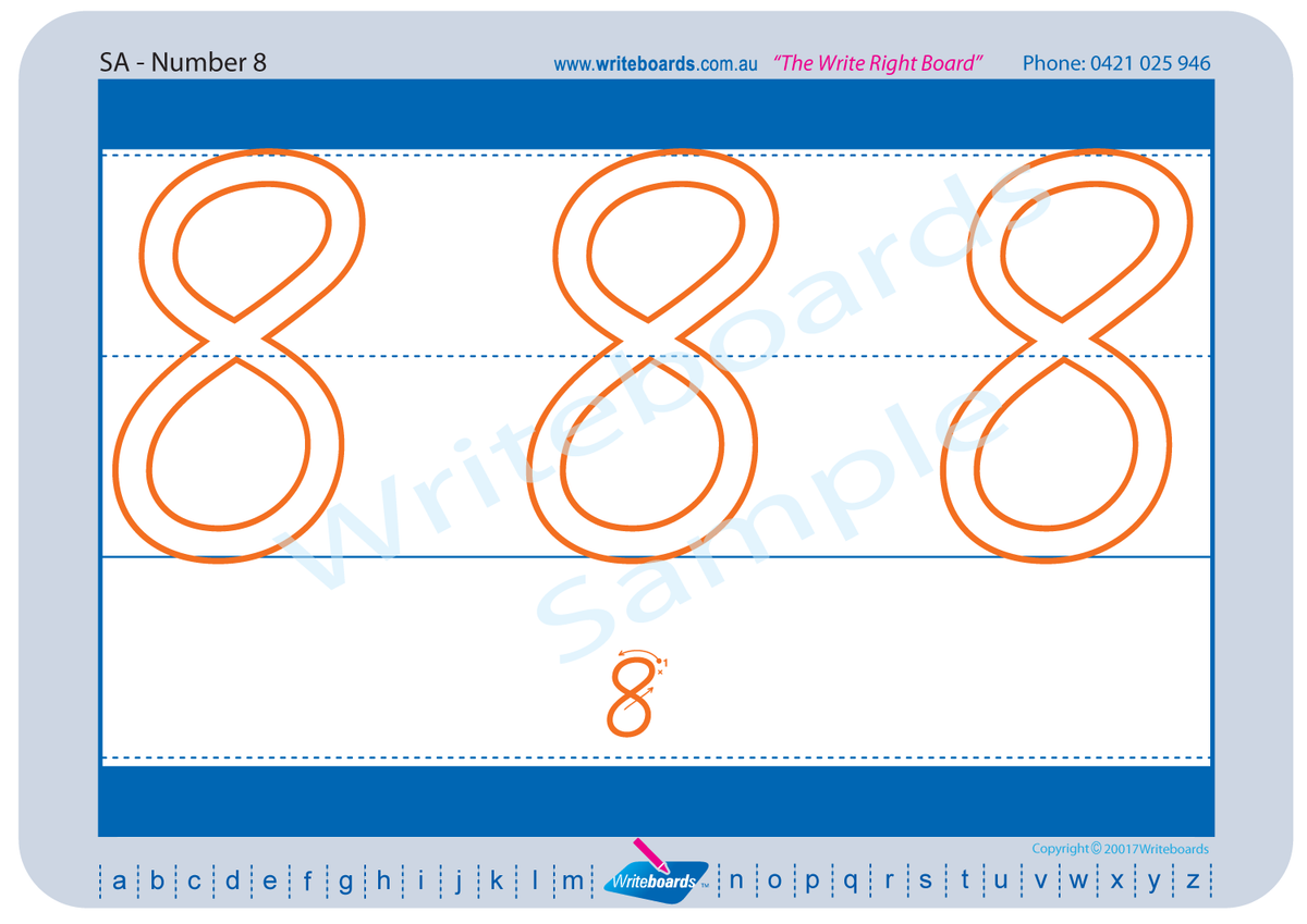 Number Starter Pack - SA Modern Cursive Font - Writeboards