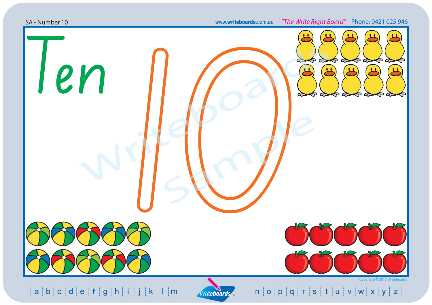 Number Starter Pack - SA Modern Cursive Font | Writeboards | Children’s ...