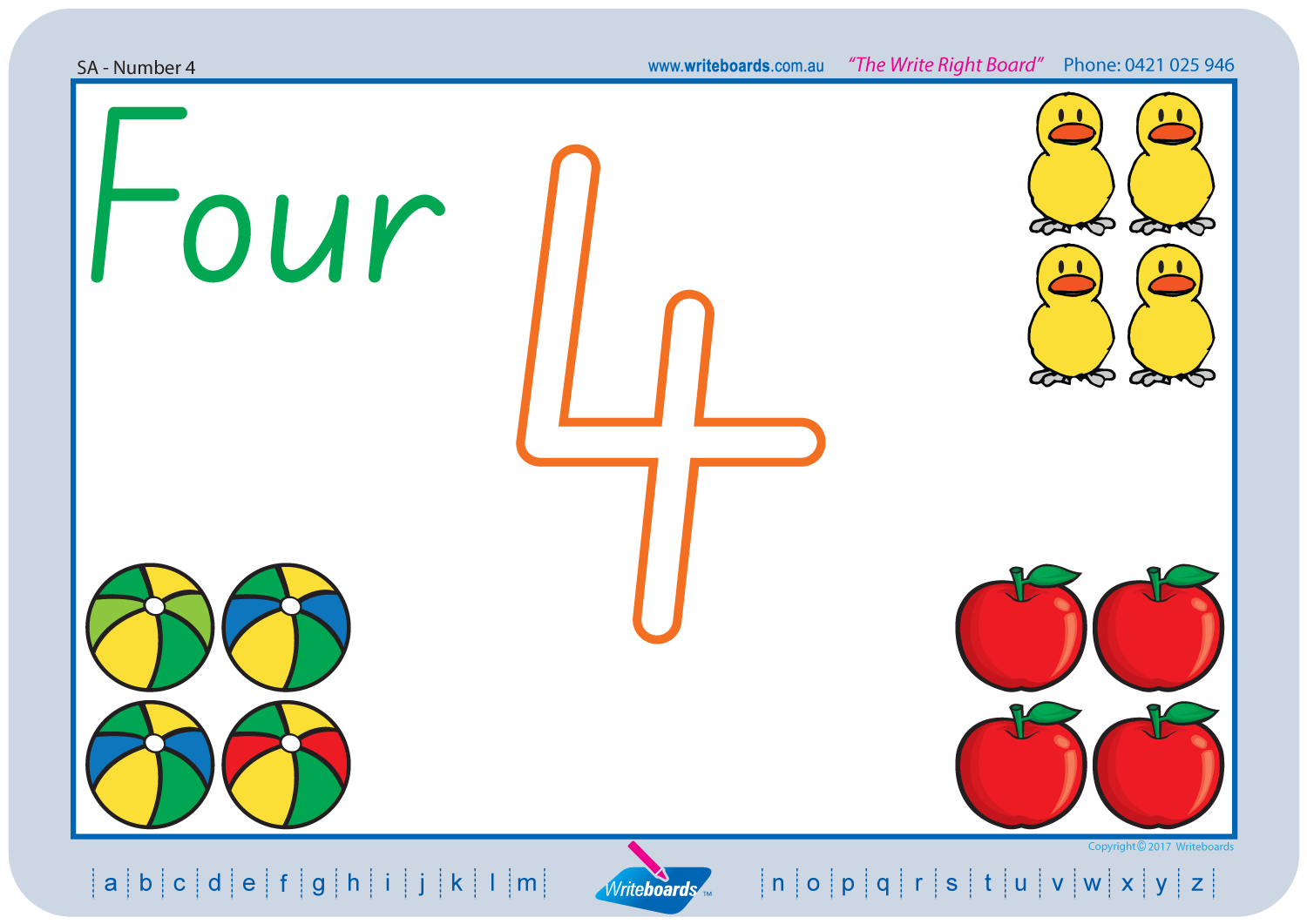 Number Starter Pack - SA Modern Cursive Font | Writeboards | Children’s ...