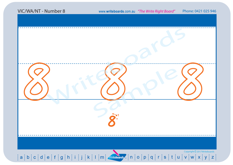 Number Starter Pack - VIC Modern Cursive Font - Writeboards
