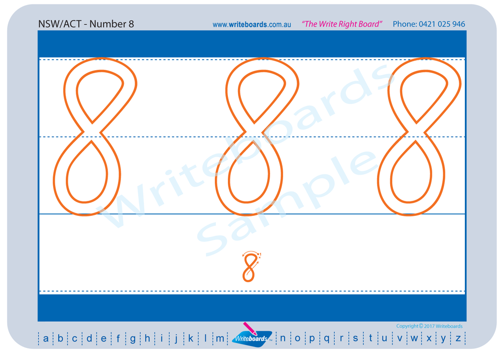 Number Starter Pack - NSW Foundation Font | Writeboards | Children’s ...