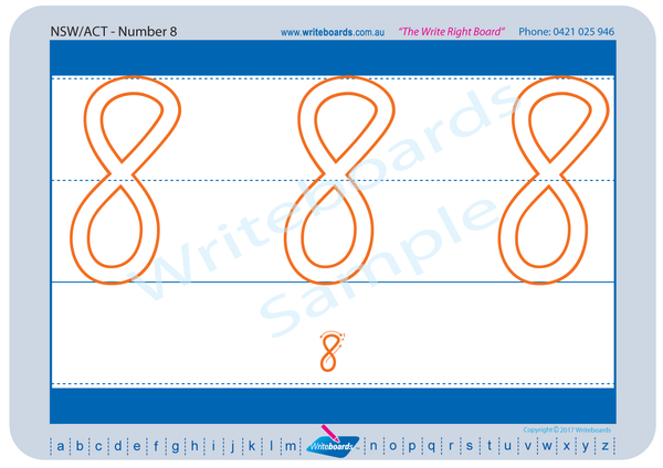 Large Number Worksheets and Flashcards - NSW Foundation Font