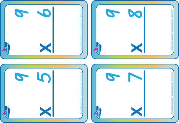 Times Tables Flashcards - QLD Modern Cursive Font | Writeboards ...