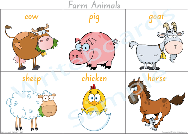 Busy Book Farm Animals - SA Handwriting | Writeboards | Children’s ...