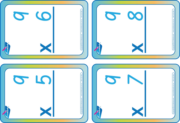 SA Modern Cursive Font Times Tables Flashcards | Writeboards | Children ...
