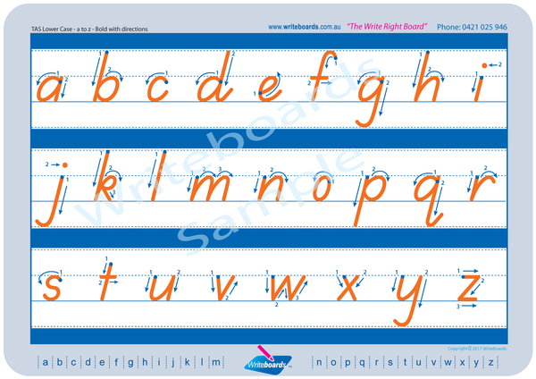 TAS Modern Cursive Font Alphabet and Number Worksheets | Writeboards ...