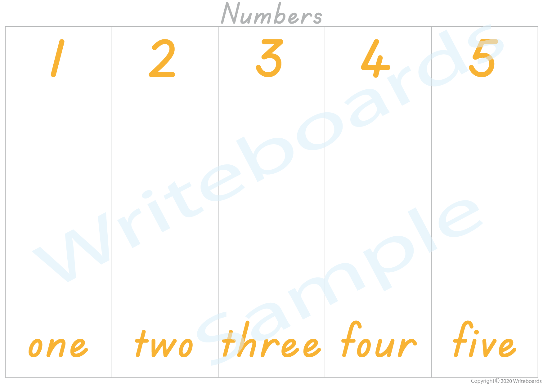 Busy Book Numbers - TAS Handwriting - Writeboards