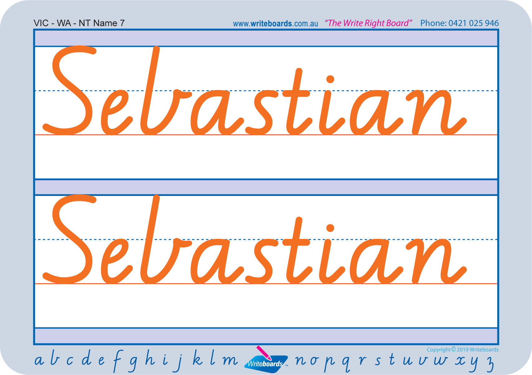 Teach Your Child How to Write Their Name using VIC Modern Cursive Font