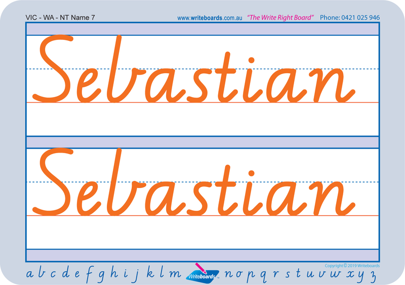 Teach Your Child How to Write Their Name using VIC Modern Cursive Font