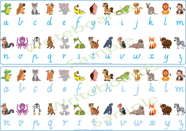 VIC Modern Cursive Font Animal Phonic Package | Writeboards | Children ...