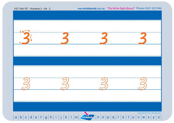 Worksheet Pack A - VIC Modern Cursive Font - Writeboards